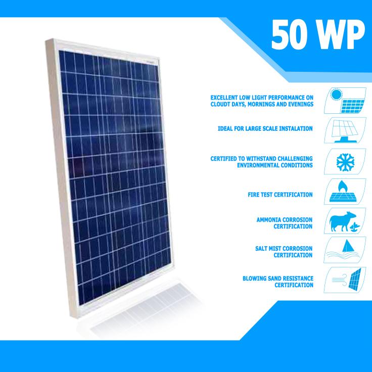 Energi Surya: Solar Cell Polycrystalline 50 Wp - 18 Volt