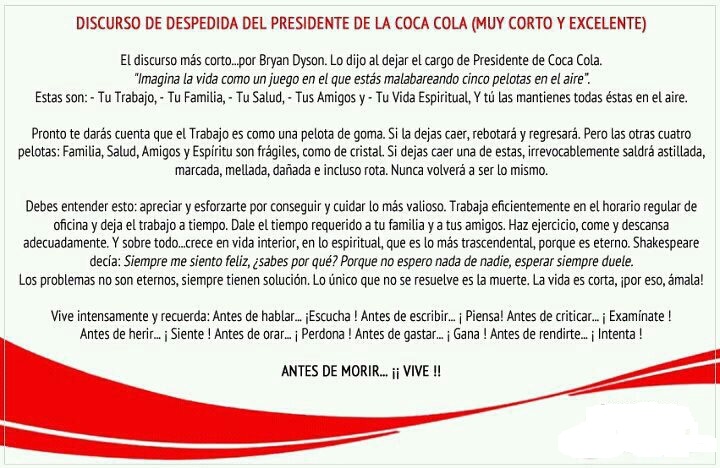 Las palabras de Bryan Dyson al dejar su trabajo como CEO de Coca Cola ...