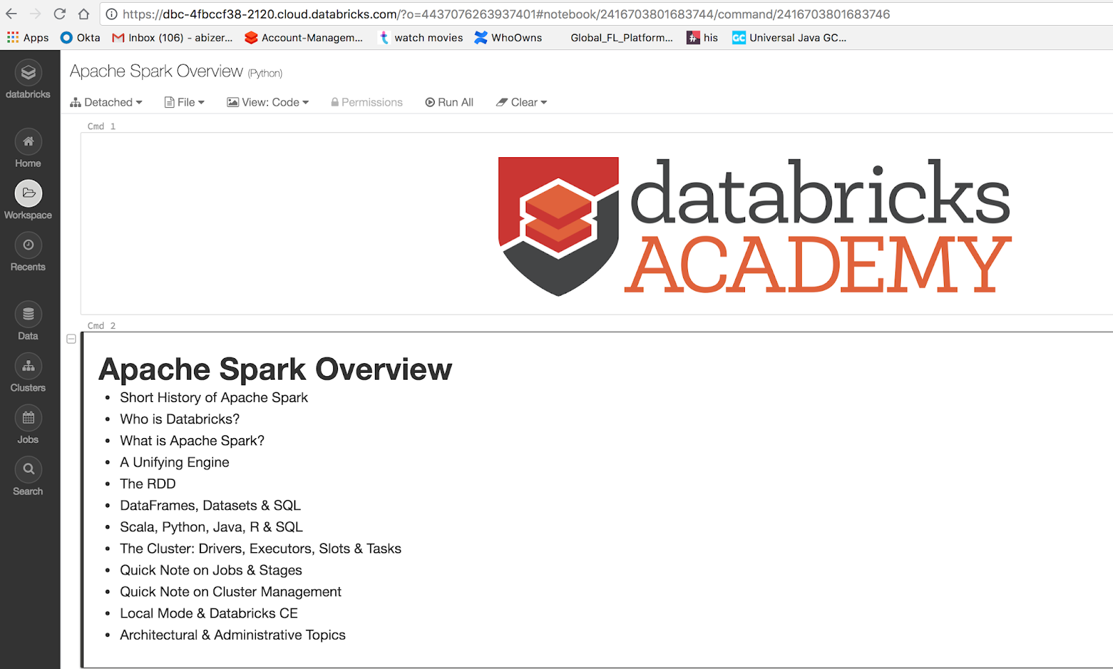AWS/Azure(Cloud)/Spark/Hadoop / Linux : How to get cluster id, workspace id, notebook url or job ...