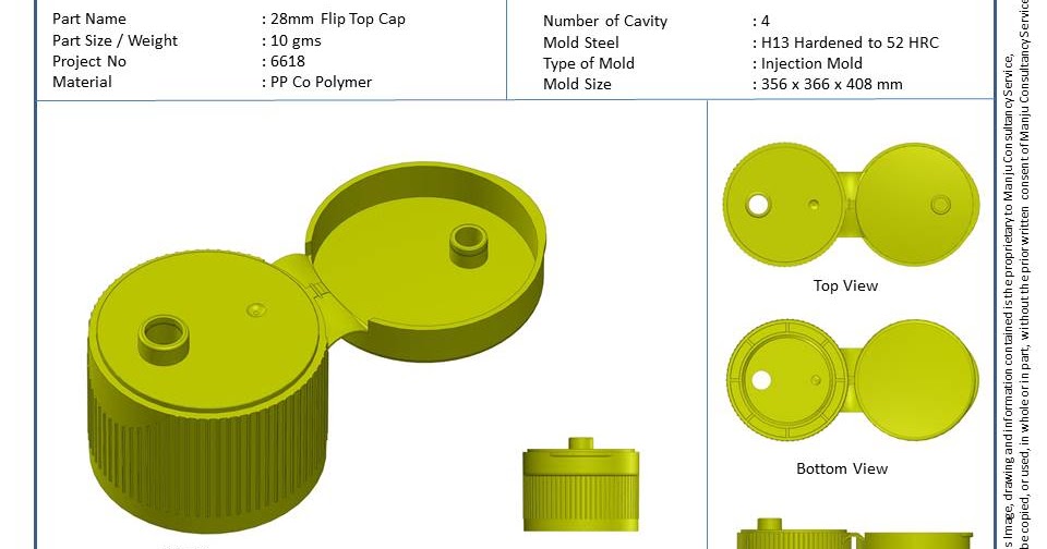 New Plastic Products, Mold Design, Product Design: Flip top caps