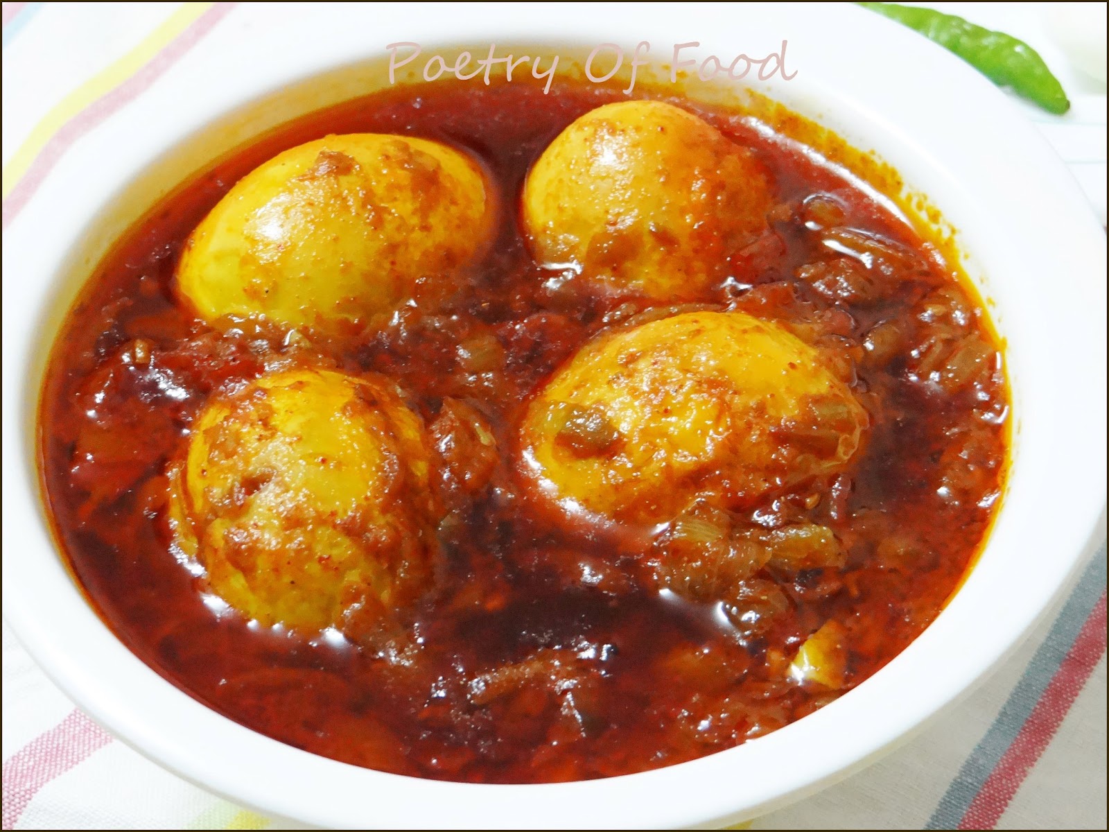 Poetry of Food: Spicy Egg Curry( Kosha Dim)...!!