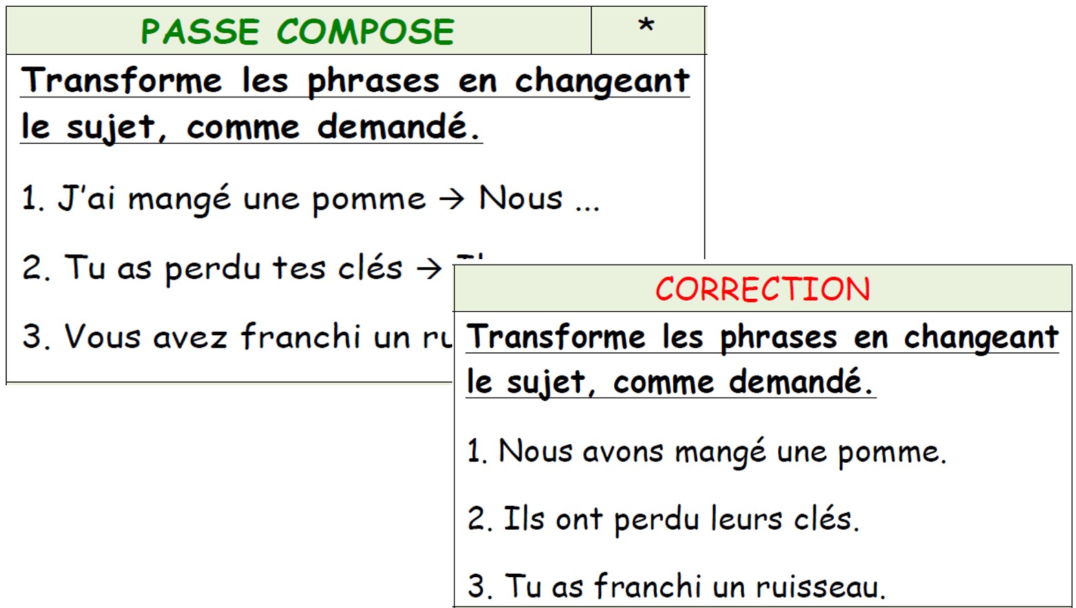 En classe avec Montessori: [Conjugaison / cycle 3] : le passé composé