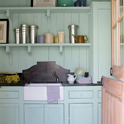 Michael Homchick Stoneworks: COLORFUL Painted kitchen cabinets