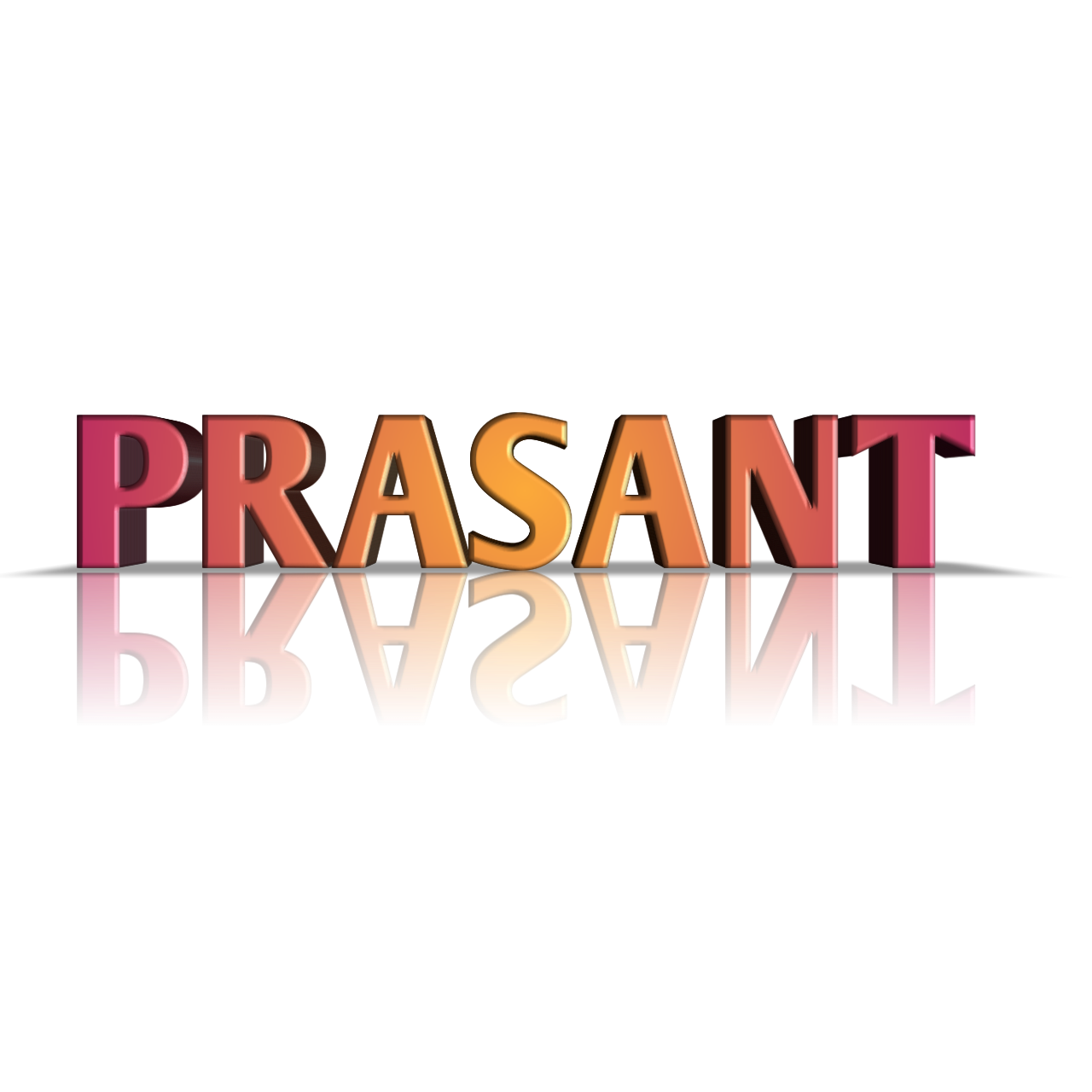 Prasant 3d name PNG image