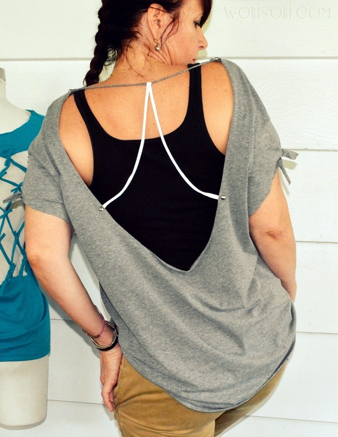 WobiSobi: Open Back, No Sew Tee-Shirt. DIY