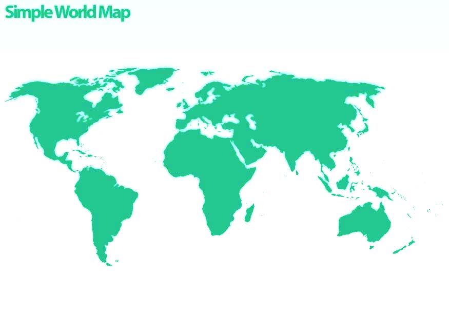 Psd Files Free Download: Simple world map, world map psd, world map ...