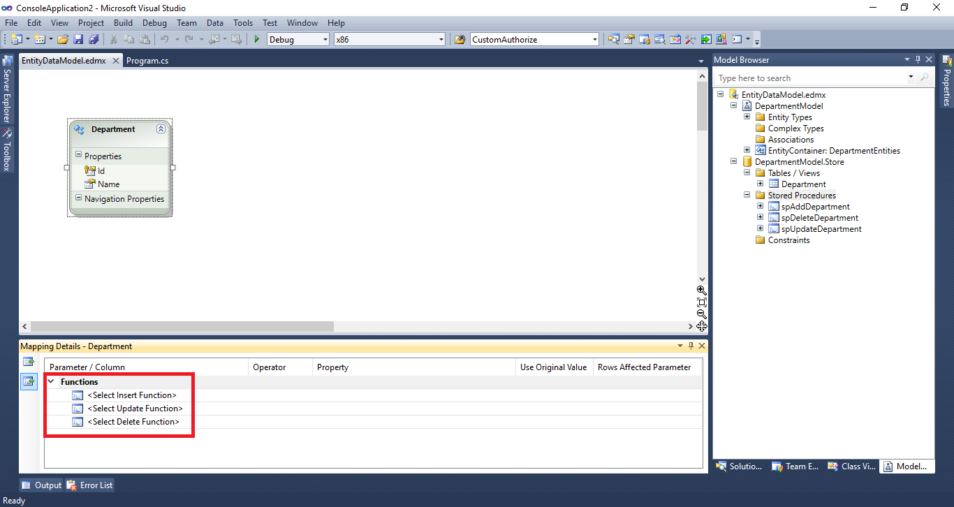Dot Net Example Add Update And Delete Objects Using Stored Procedure In Entity Framework 40