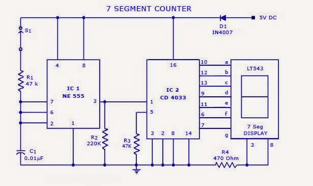 Seven Segment Intruder Alarm Circuit | ECEstream