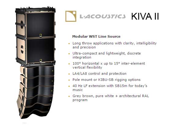 Sound System Line Array: Sound System Line Array L-Acoustics Kiva II