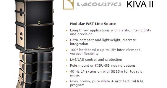 Sound System Line Array: Sound System Line Array L-Acoustics Kiva II