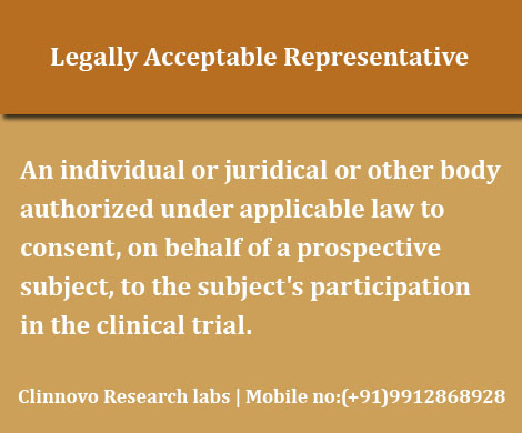 Clinnovo News: Legally Acceptable Representative