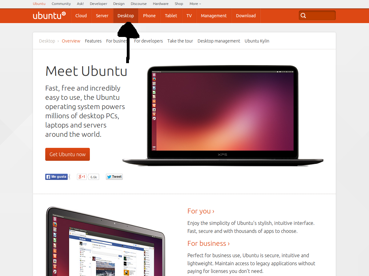 Descubre Ubuntu: Instalación de Ubuntu, (1)- Descargar desde la página oficial
