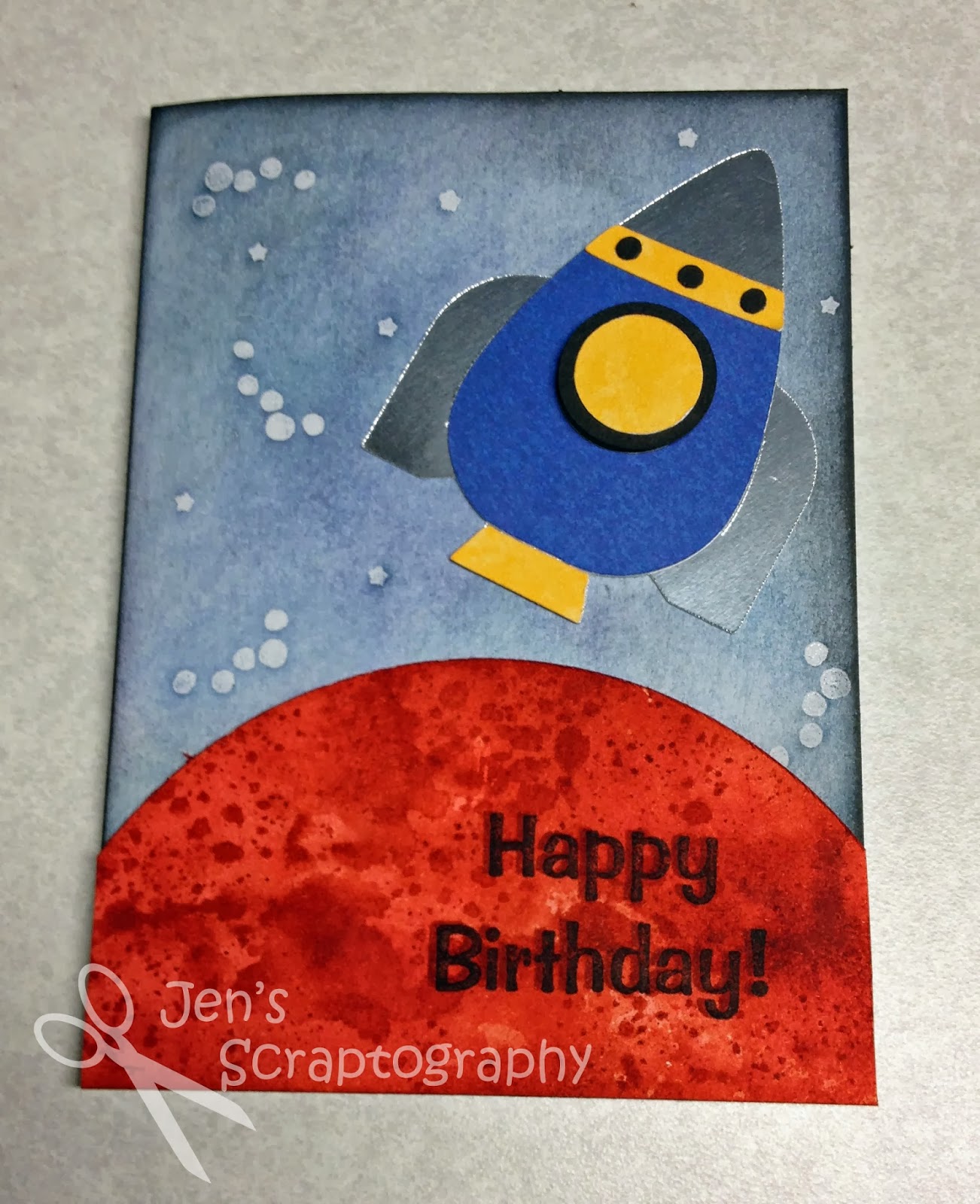 Jen's Scraptography: Rocket Birthday Card