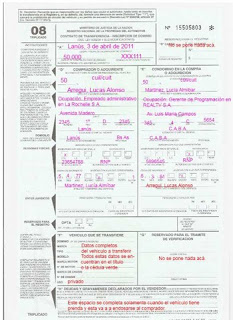 .:|Gestoría del Automotor en La Plata|:.: Formulario 08 La Plata
