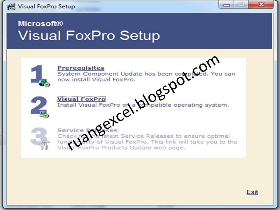 CARA INSTALL MICROSOFT VISUAL FOXPRO 9.0 - Ruang Excel