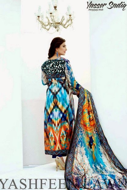 Yashfeen Lawn Summer Collection 2014-2015 | Ayeza Khan Photo-shoot For ...