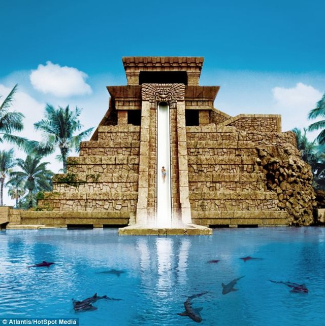 The Mayan Temple water slide in the Bahamas | CHEER UP!