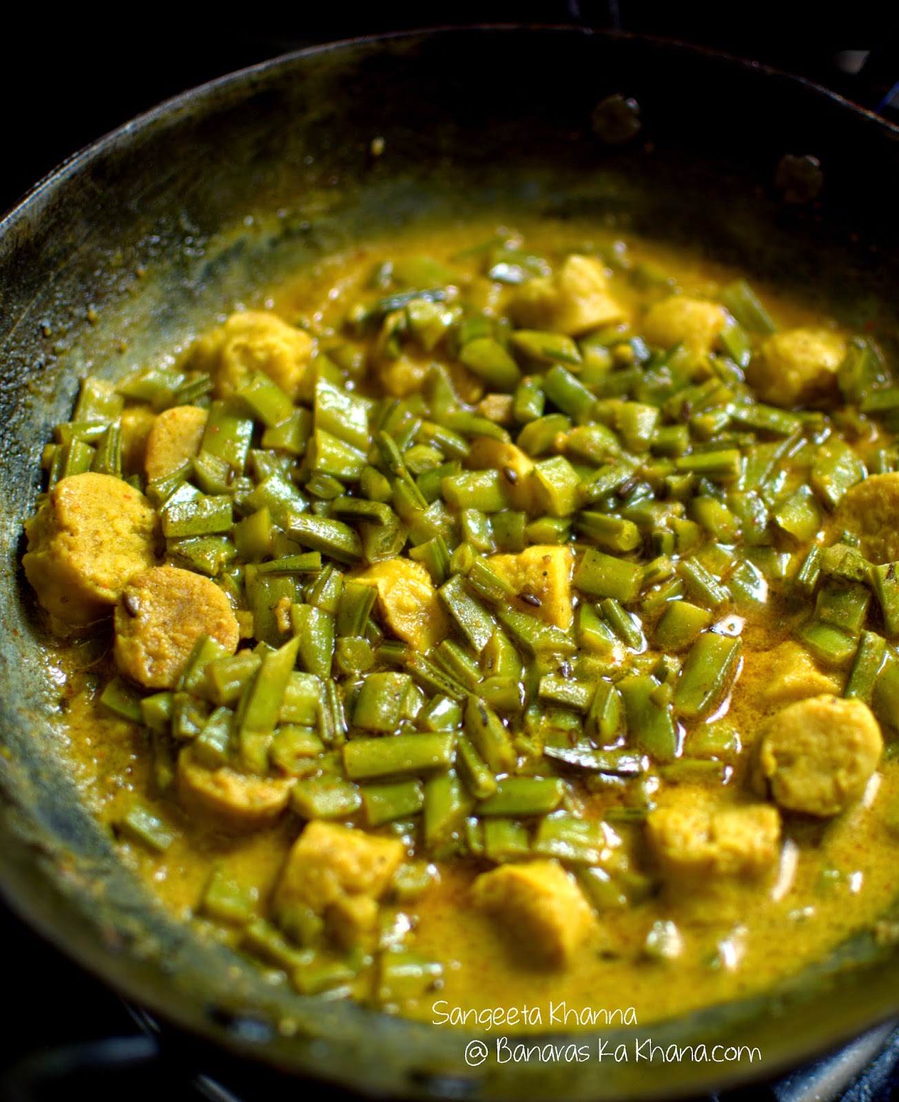 banaras ka khana: guar dhokli ki subzi | cluster beans cooked with ...