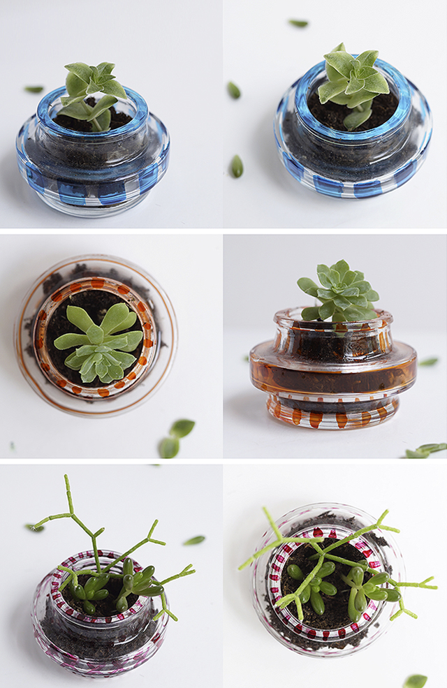 Upcycle glass cap pots - Journey into Creativity
