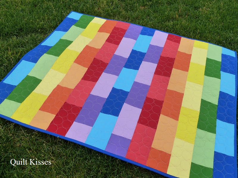 Quilt Kisses: Lego Rainbow: A Finished Quilt