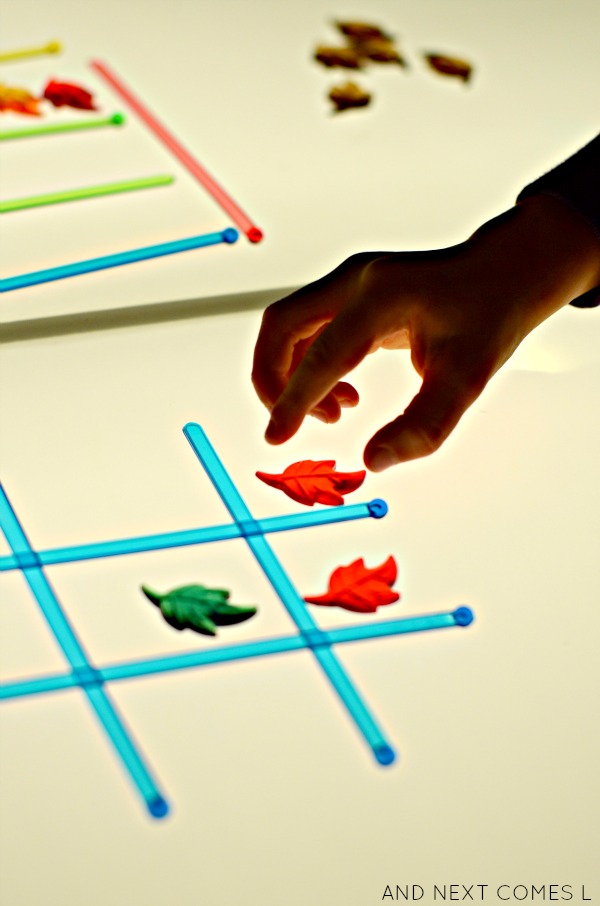 Fall Tic Tac Toe Light Table Activity | And Next Comes L - Hyperlexia ...
