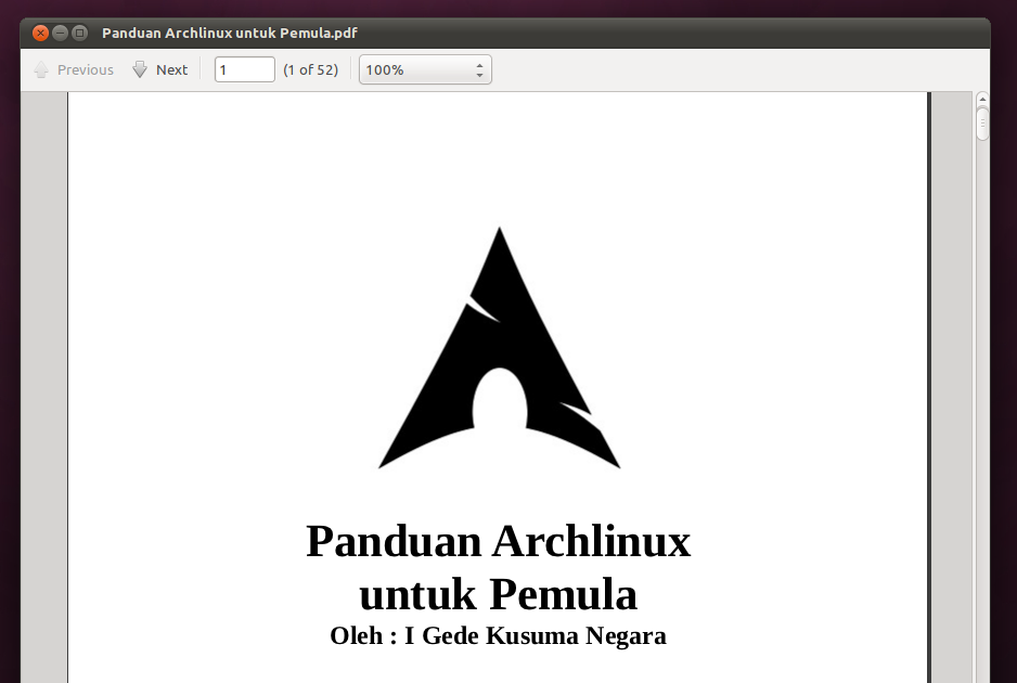[Ebook] Panduan Archlinux Untuk Pemula