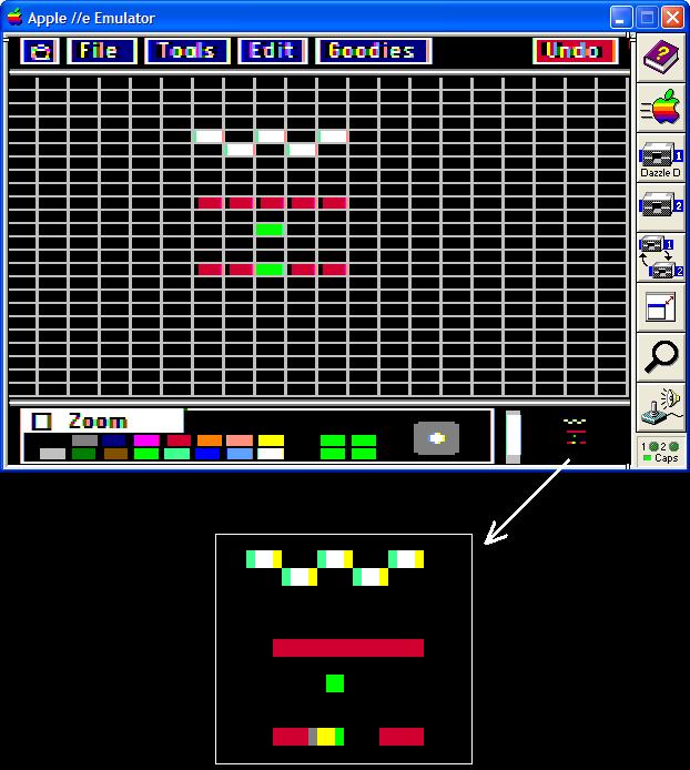 Apple II Projects: Double High Resolution Graphics (DHGR) - Pushing Limits