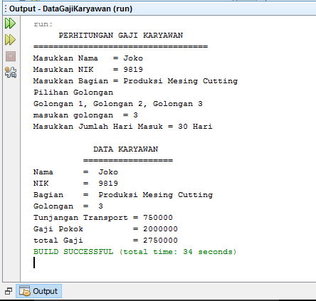 Aplikasi program cara menentukan gaji karyawan