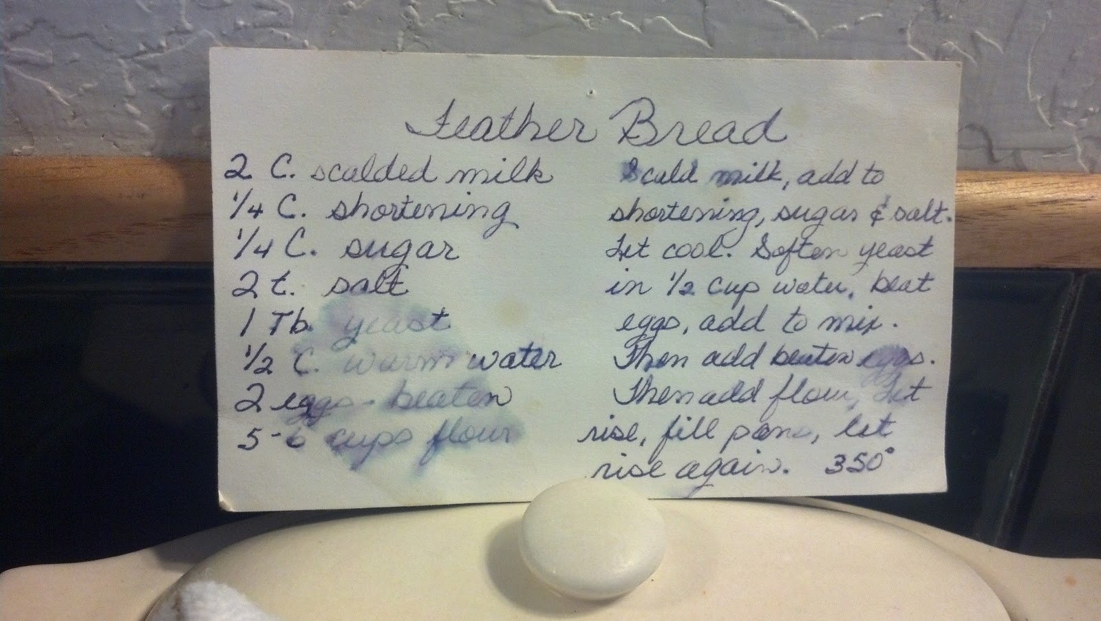 PJ's Food Creations: Aunt Thelma's Feather Bread