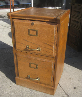 UHURU FURNITURE & COLLECTIBLES: SOLD - Oak 2-Drawer File Cabinet