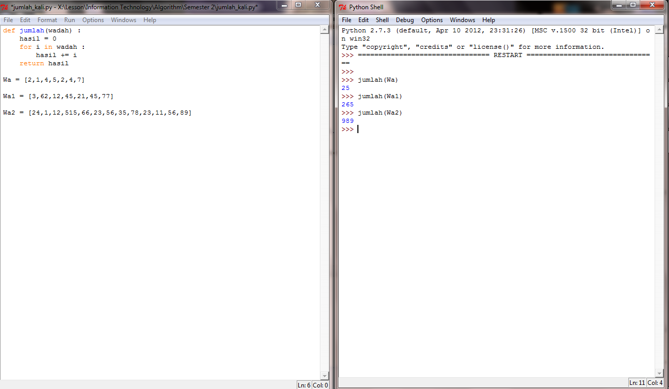 Penjumlahan dan Perkalian Angka di dalam List di Bahasa Pemrograman ...