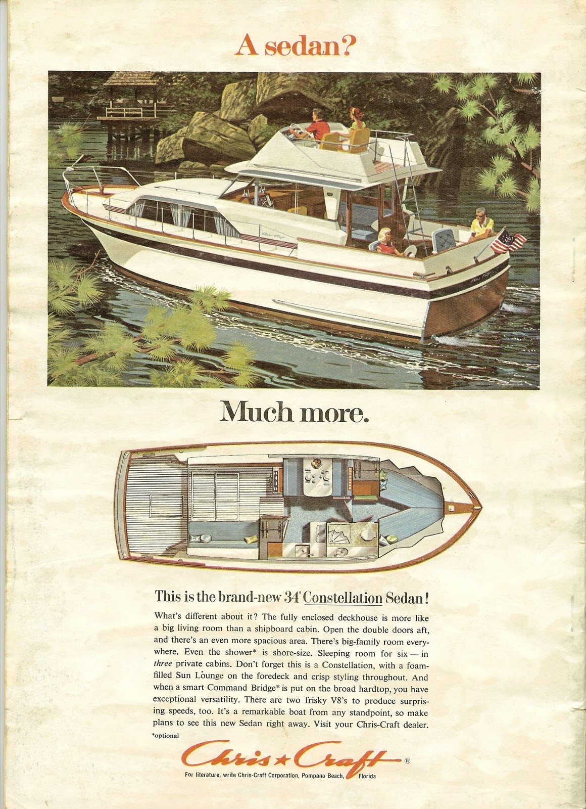 Four Bees: 1963 Popular Boating Magazine and Boating Advertisements