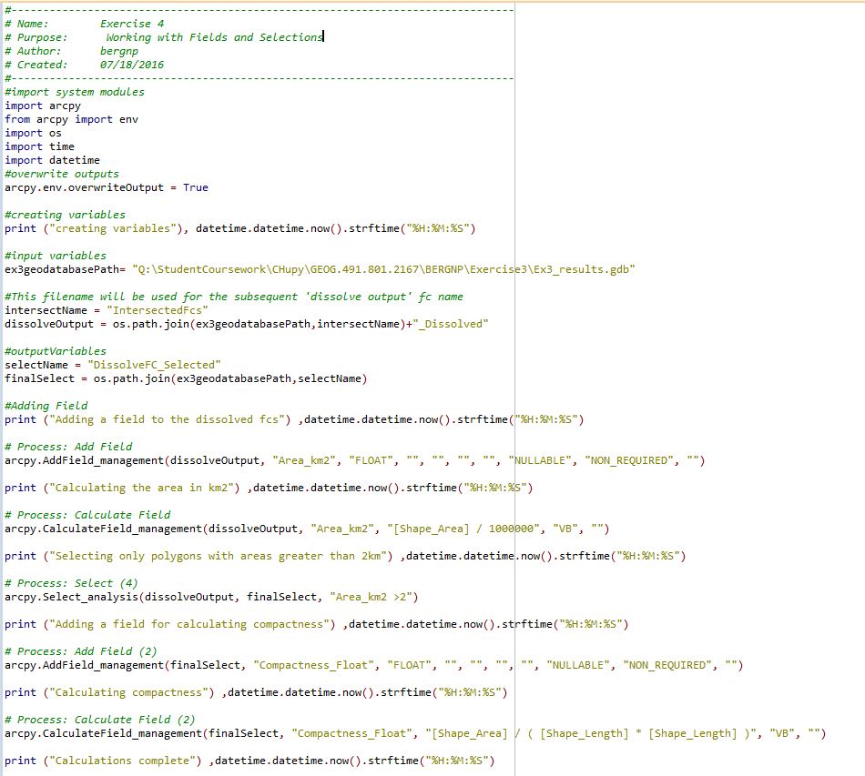 Geoprocessing with Scripting - GEOG 491