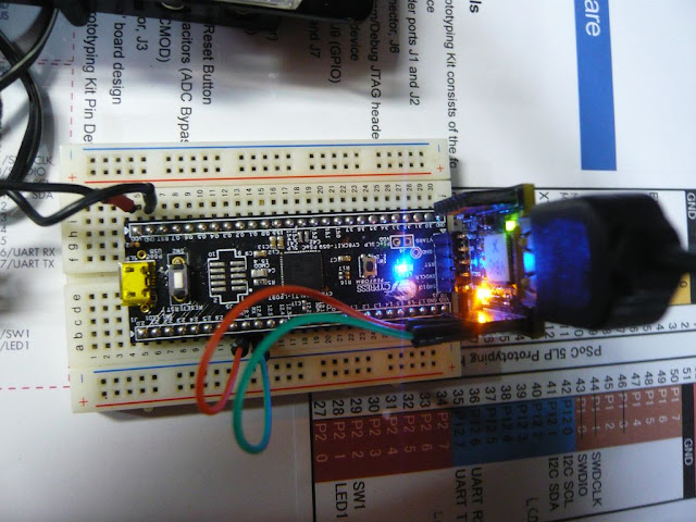 音源とオーディオの電子工作（予定）: PSoC 5LP Prototyping Kit: UARTの使い方 （KitProgを分割した場合）