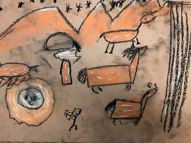 Kathy's Art Project Ideas: Cave Art Lesson Using Charcoal and Chalk ...