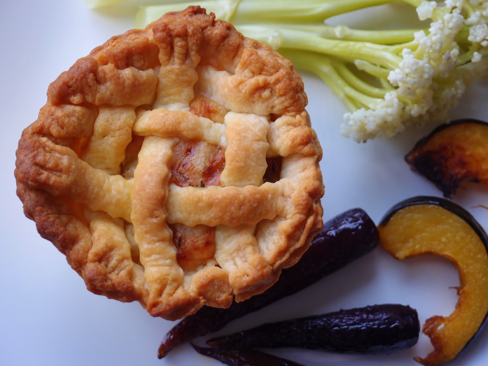 The VegHog: Fondant potato, cheese and onion pies