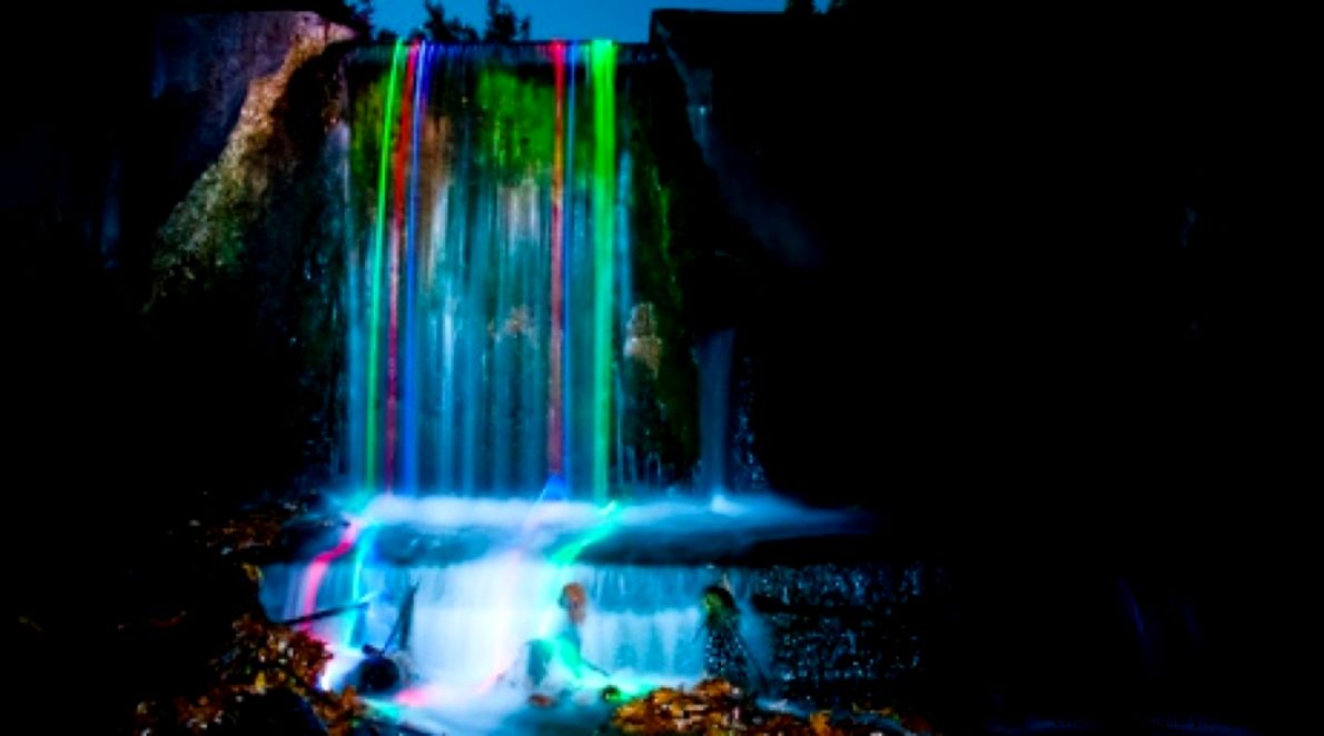 Beautiful Waterfall Night | Wallpapers Gallery