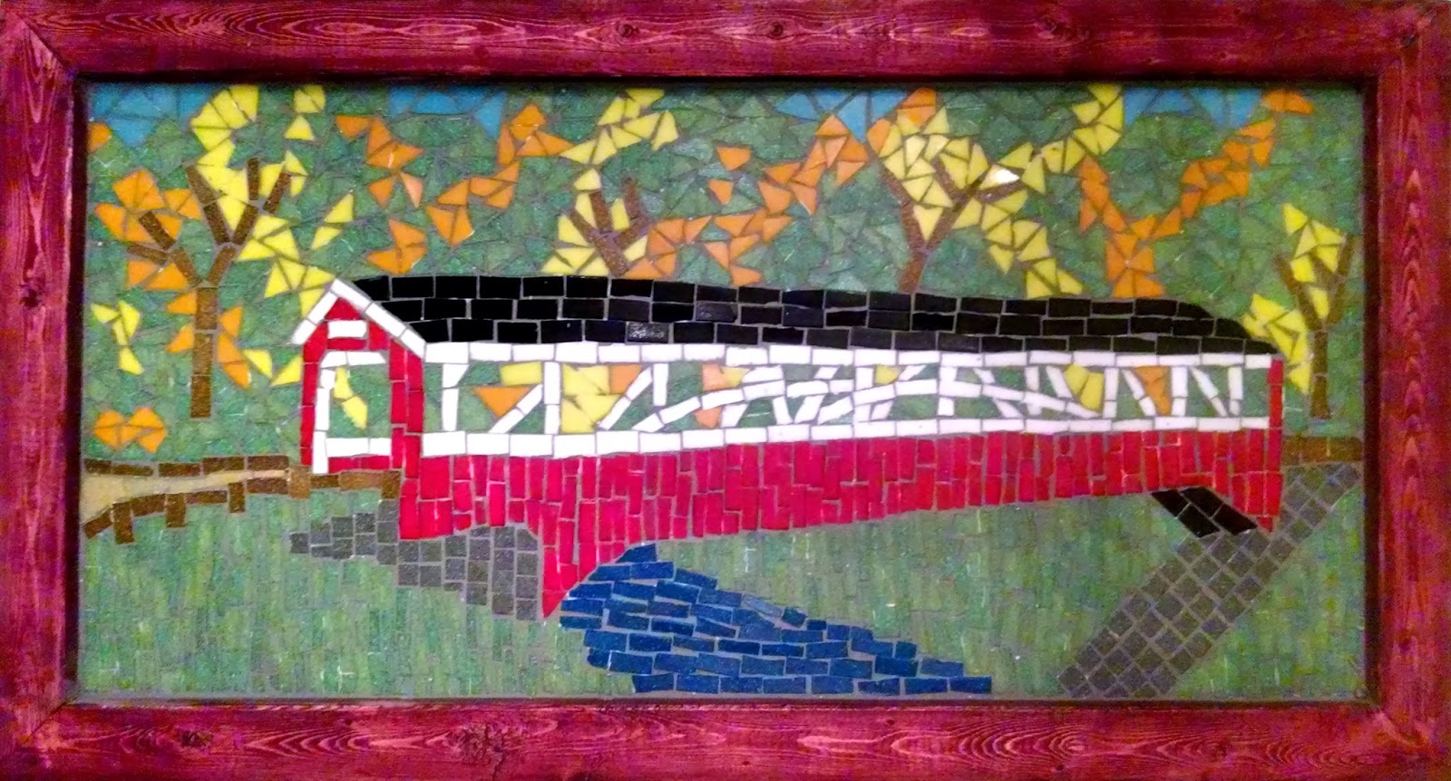 Jack Mast Mosaics: Covered Bridge