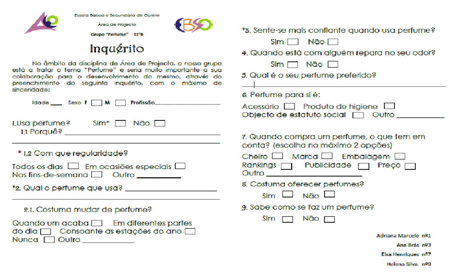 Perfume: Inquéritos e resultados