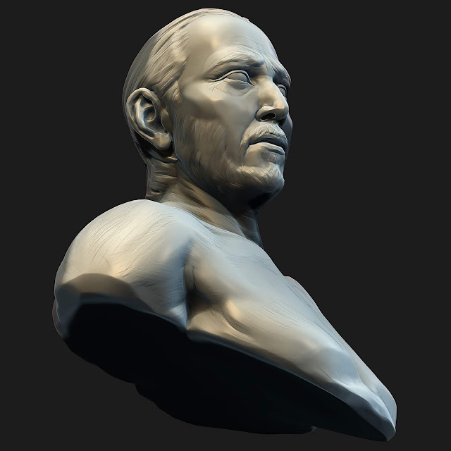 Darya Girina Zbrush Endless Way: Sculpture sketch of Keanu Reeves as ...