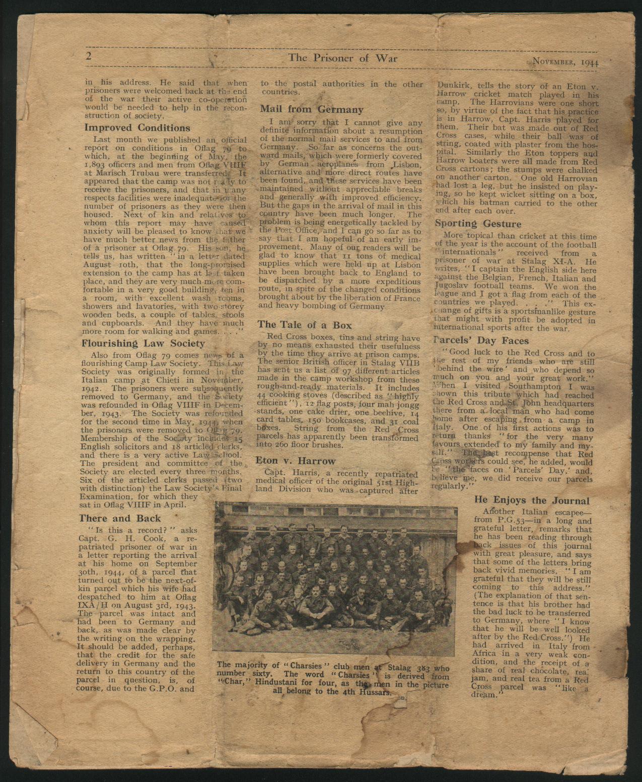 WWII Memories: Red Cross Journals - Volume 3, No. 31, November 1944