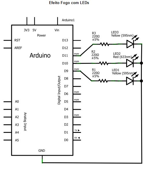 Efeitonerd Arduino Esp32 Attiny85 Efeito Fogo Com Leds