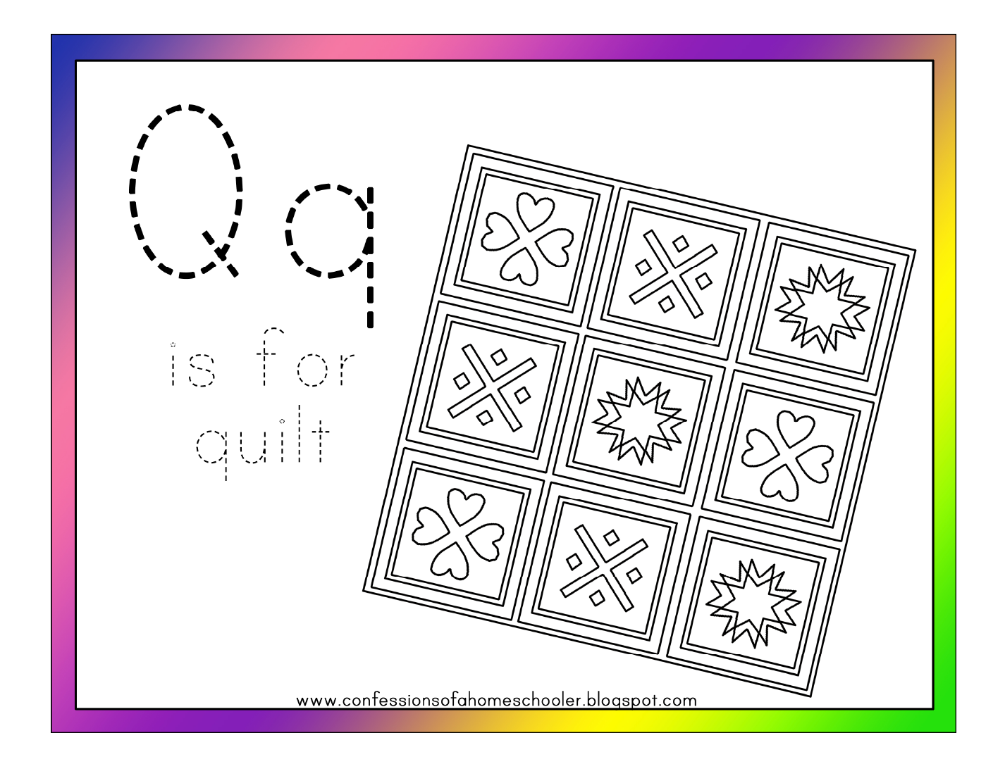 Our Co-Op Preschool: Q for Quilt, Quack, Queen, Quick, Questions and More!