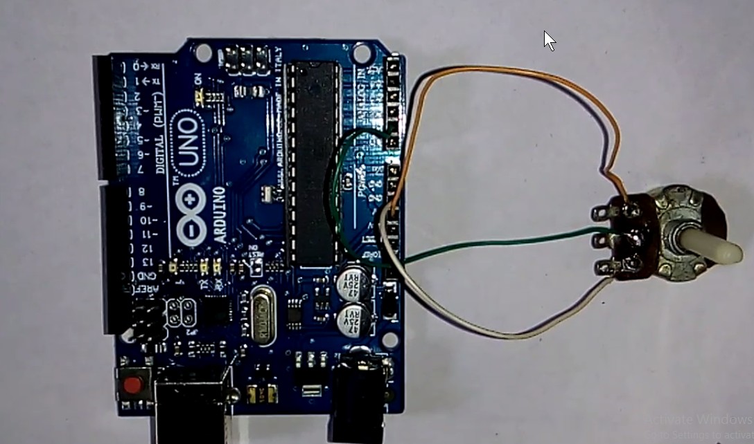 Control A Servo Motor Using Potentiometer