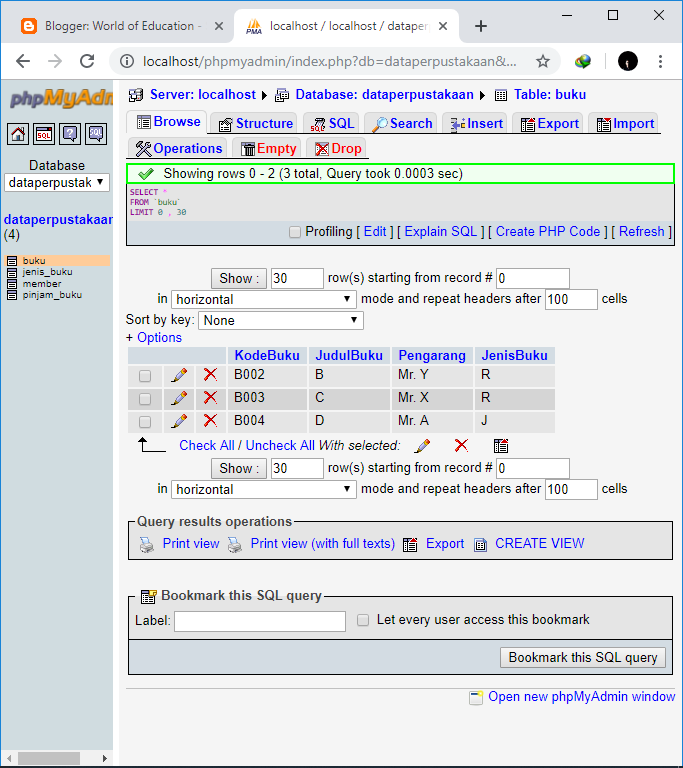 pemrograman JOSS: MEMBUAT TABEL DALAM HTML by VISUAL STUDIO CODE