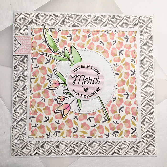 Beatrice Garni Scrap: Tout simplement Merci - Carte