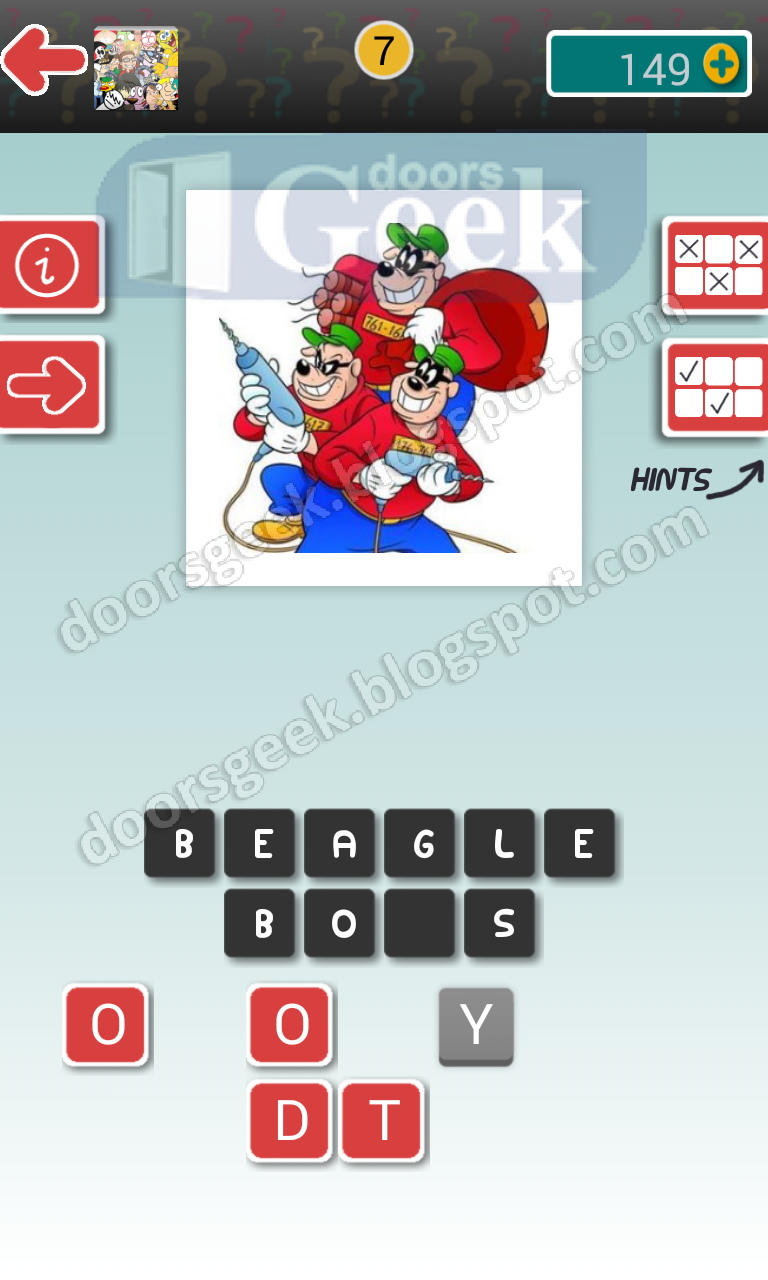 Guess The Cartoon Level 33-7 ~ Doors Geek