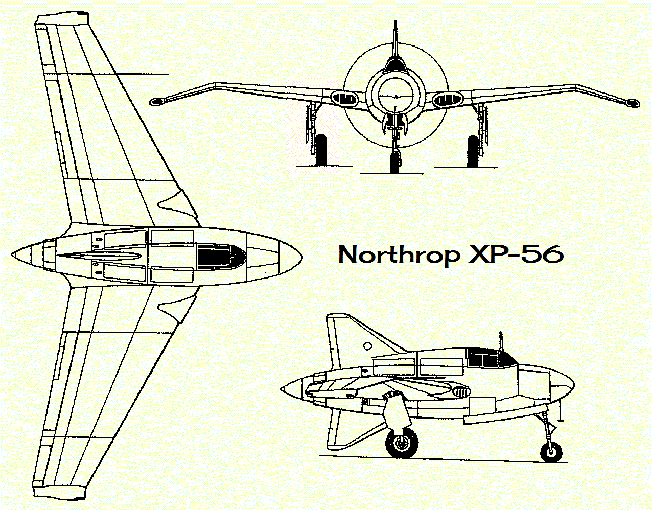 aerosngcanela: Northrop XP-56 Black Bullet