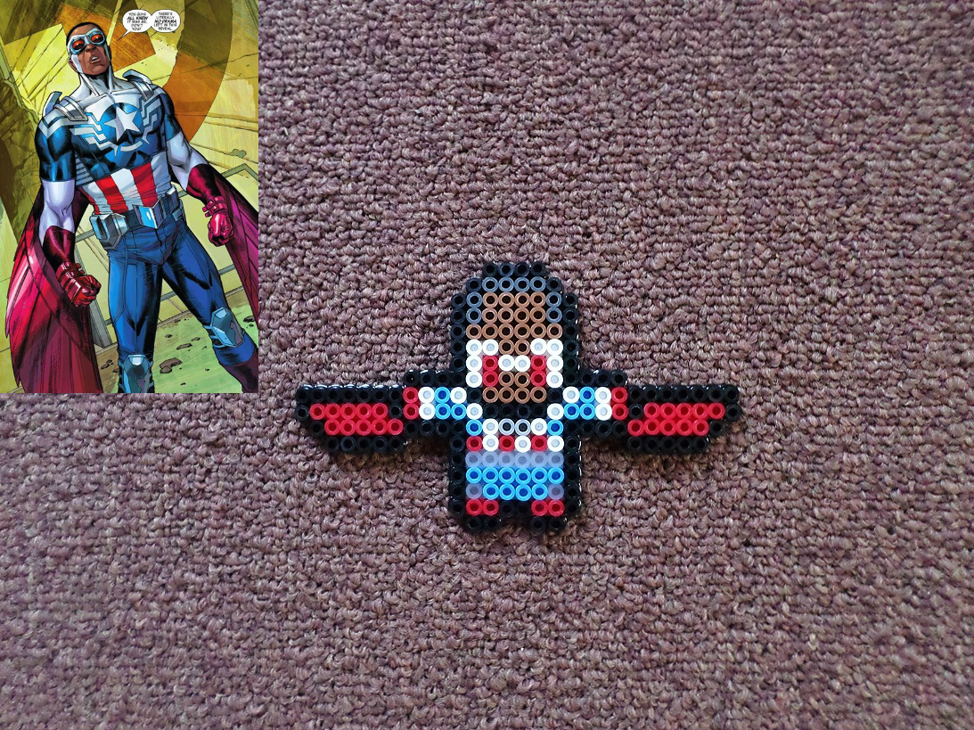 Captain America Perler Beads