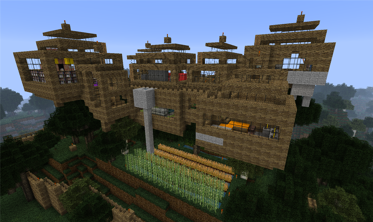 JD's Gaming Blog: Minecraft Creations: The Tree Mansion in the Green ...